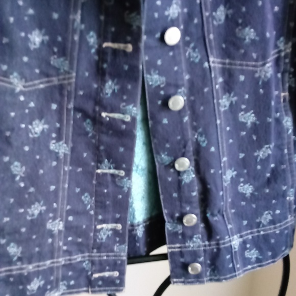 Birch Hill | Jackets & Coats | Birch Hill Blue Floral Sparkle Jean ...